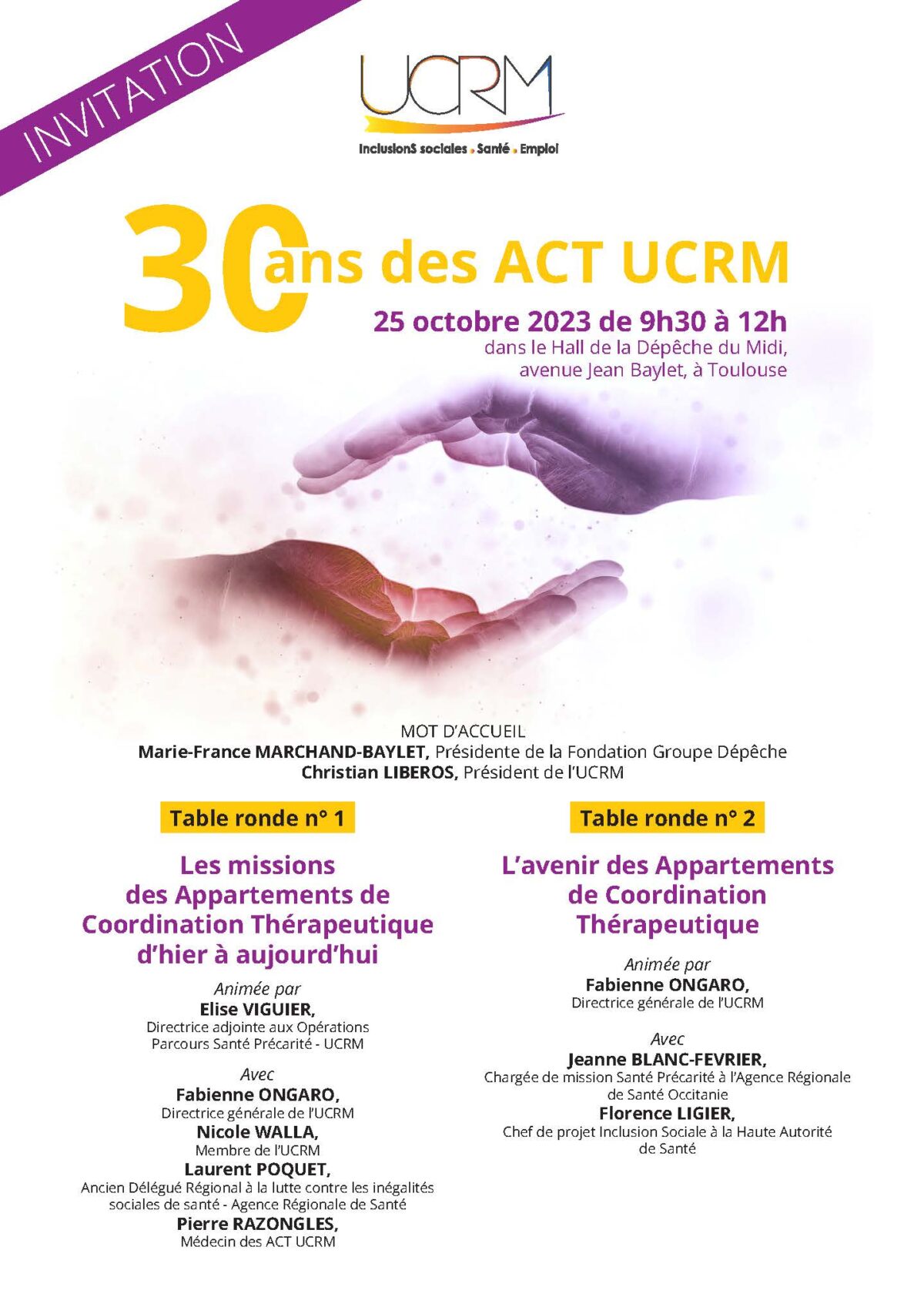 Les 30 ans des ACT UCRM ! - UCRM